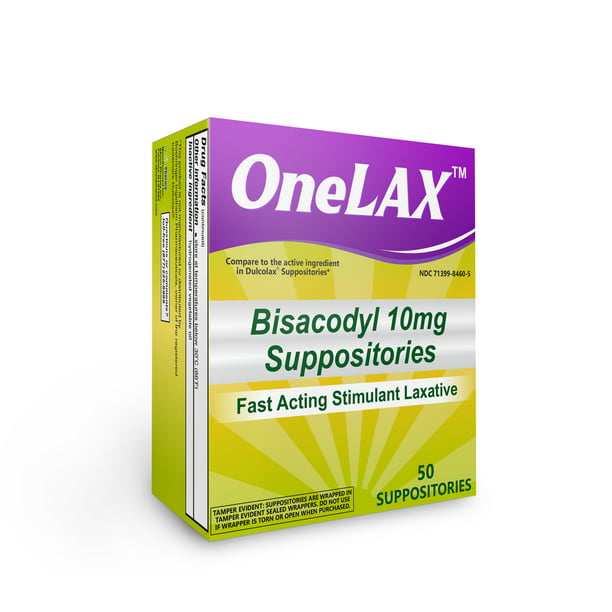Akron OneLAX Bisacodyl 10mg, 50 Suppositories | Silver Rod Pharmacy