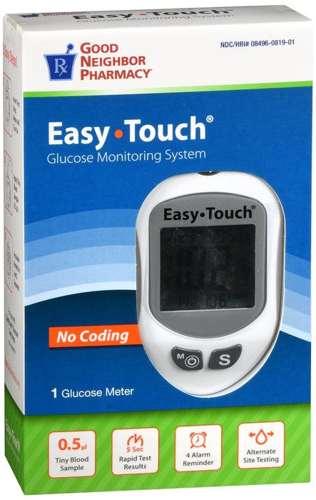 GNP Easy Touch Glucose Meter, 1 Meter | Silver Rod Pharmacy