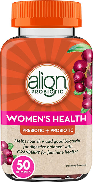 Align Women's Health Prebiotic + Probiotic, 50 Gummies | Silver Rod ...