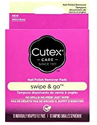 Cutex Care Swipe and Go Nail Polish Remover Pads, 10 Count | Silver Rod ...