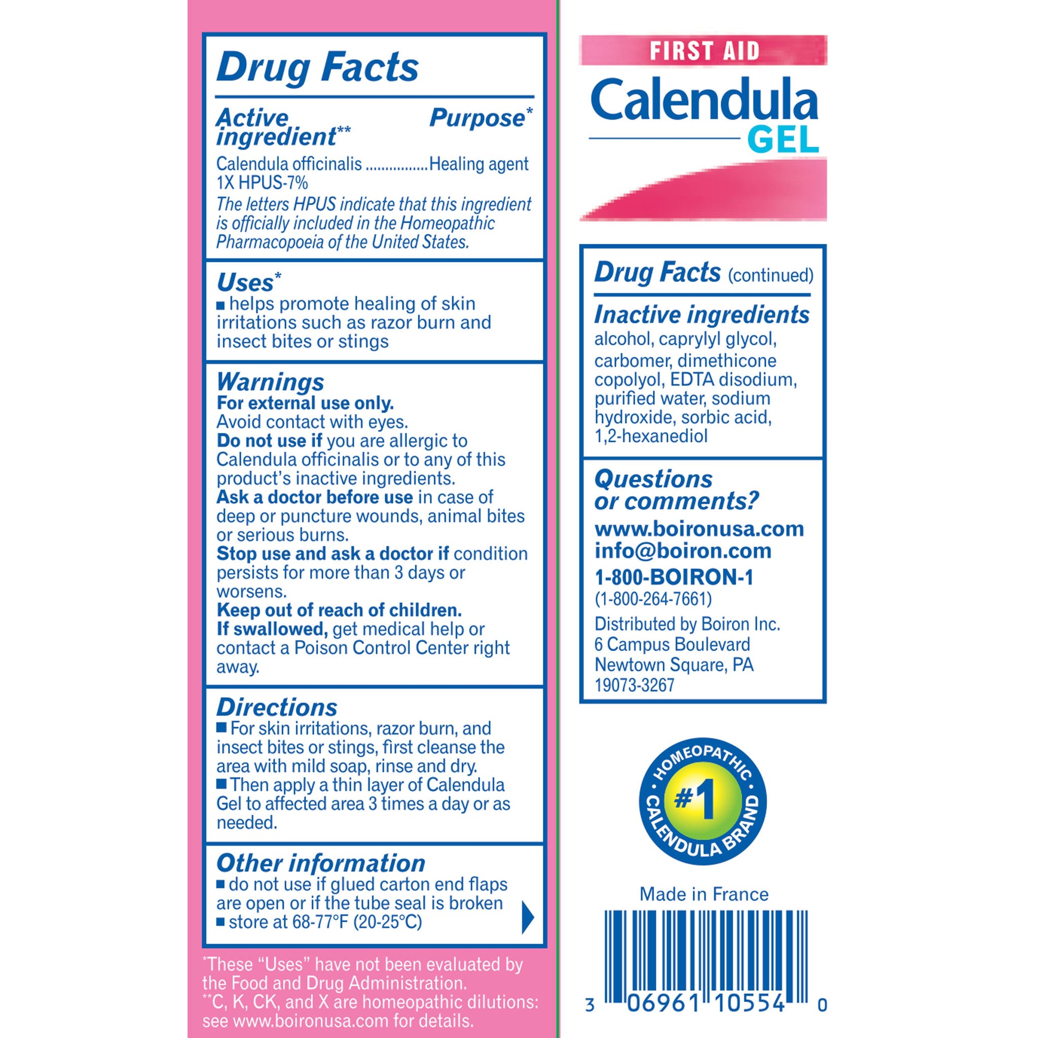 Boiron First Aid Calendula Gel Homeopathic Medicine - 1.5 oz | Silver ...