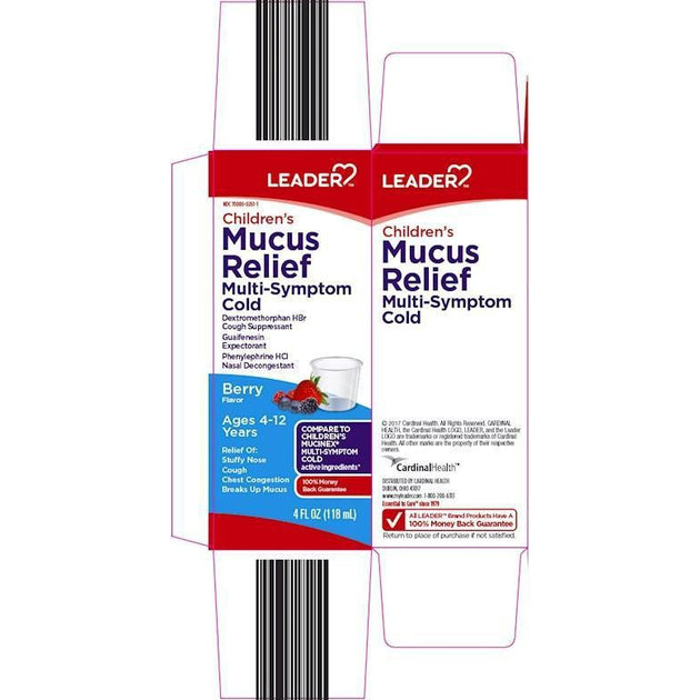 Leader Childrens Mucus Relief, Berry Flavor, 4 fl oz. | Silver Rod Pharmacy