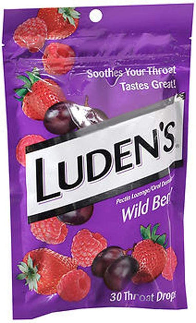 Luden's Wild Berry Flavor Pectin Lozenge - 30 Throat Drops* | Silver ...