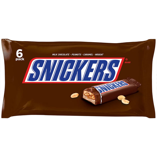 Snickers, Chocolate Candy Bar Singles 6 Bares, 11.16 oz | Silver Rod ...