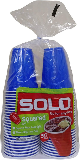 Solo Squared Blue Plastic Cups 20 Count | Silver Rod Pharmacy
