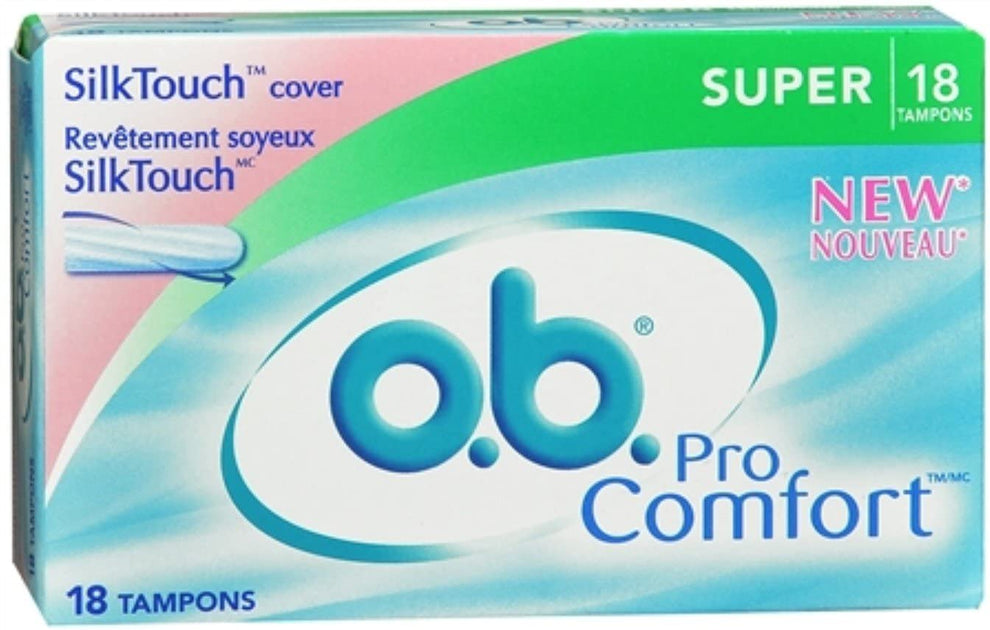 OB Pro Comfort Applicator Free Digital Tampons, Super Absorbency, 18 C ...