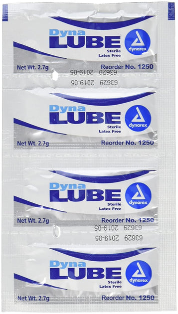 Dynarex Dyna Lube Sterile, 144 packets (2.7 g each), Sterile Lubricati ...