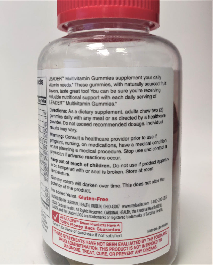 Leader Multivitamin Gummies, Adult - Fruit Flavors - 90 gummies ...