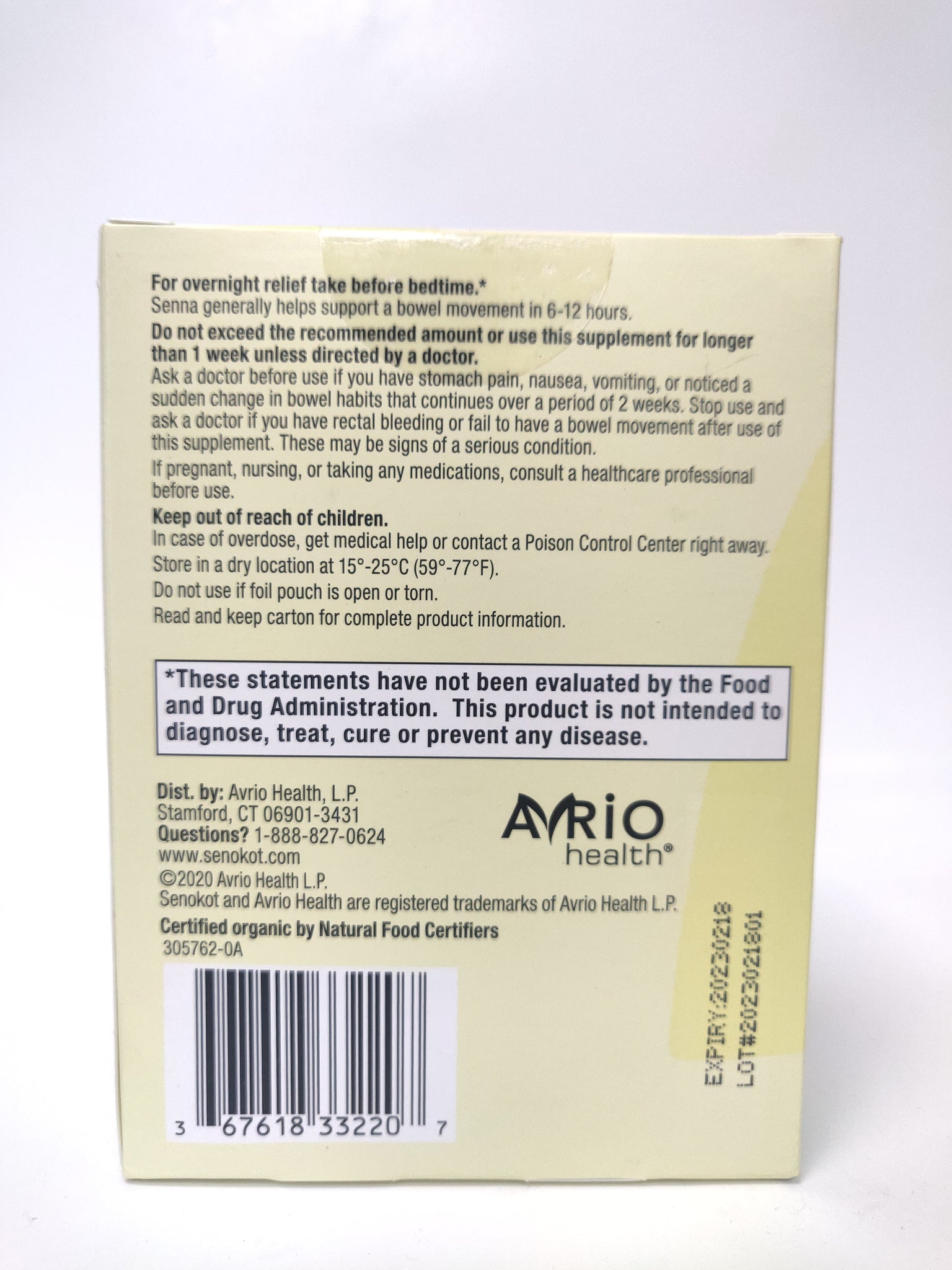 Senokot Natural Senna Leaf & Chamomile Laxative Tea - Caffeine Free ...