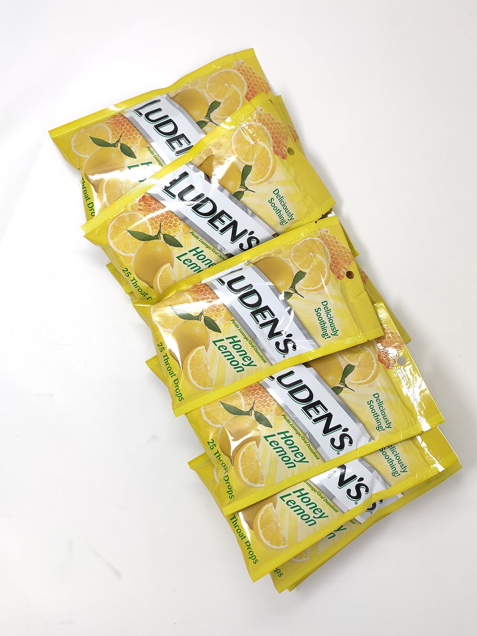 Luden's Honey Lemon Pectin Lozenge Value Pack - 12 Bags of 25 Throat D ...