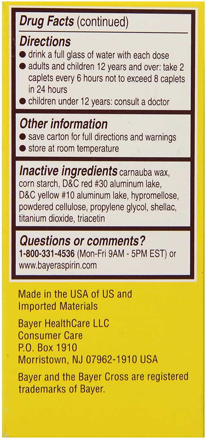 Bayer Back & Body Aspirin 500mg Coated Tablets, Pain Reliever with 32 ...