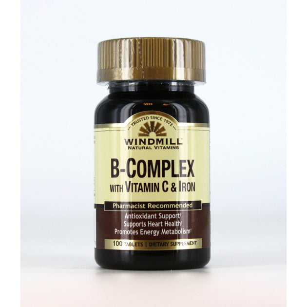 Windmill B-Complex with Vitamin C & Iron - 100 tablets* | Silver Rod ...