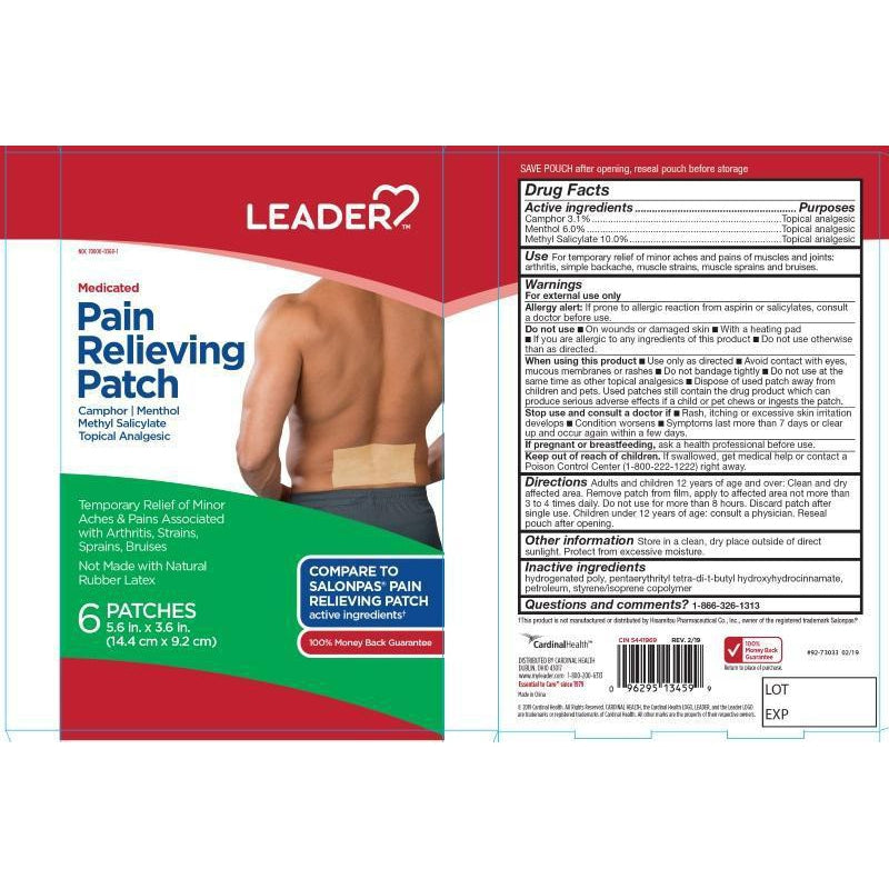 Leader Pain relief Patches, 6 Count | Silver Rod Pharmacy