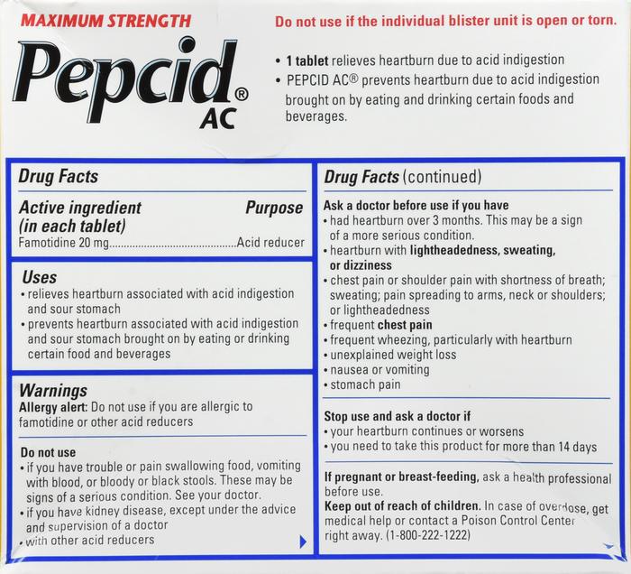 Pepcid AC Maximum Strength Tablets - 25 count | Silver Rod Pharmacy