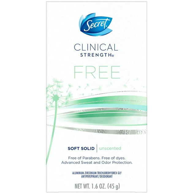 Secret Clinical Strength Soft Solid Sensitive Unscented Deodorant, 1.6 ...