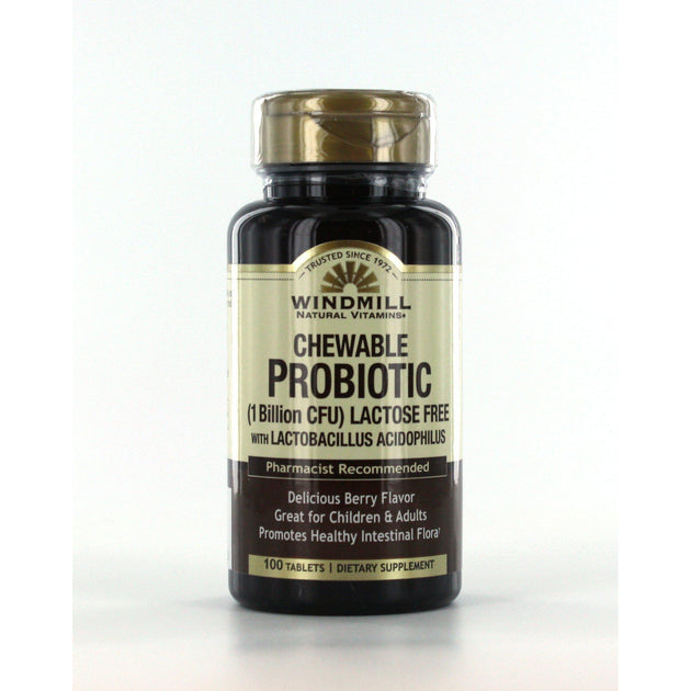 Windmill Chewable Probiotic (1 Billion CFU) - 100 Tablets (SM 854059 ...